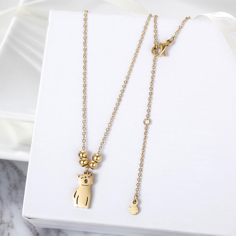14K Gold Dainty Cat Charm Pet Necklace – Hailey Lynn